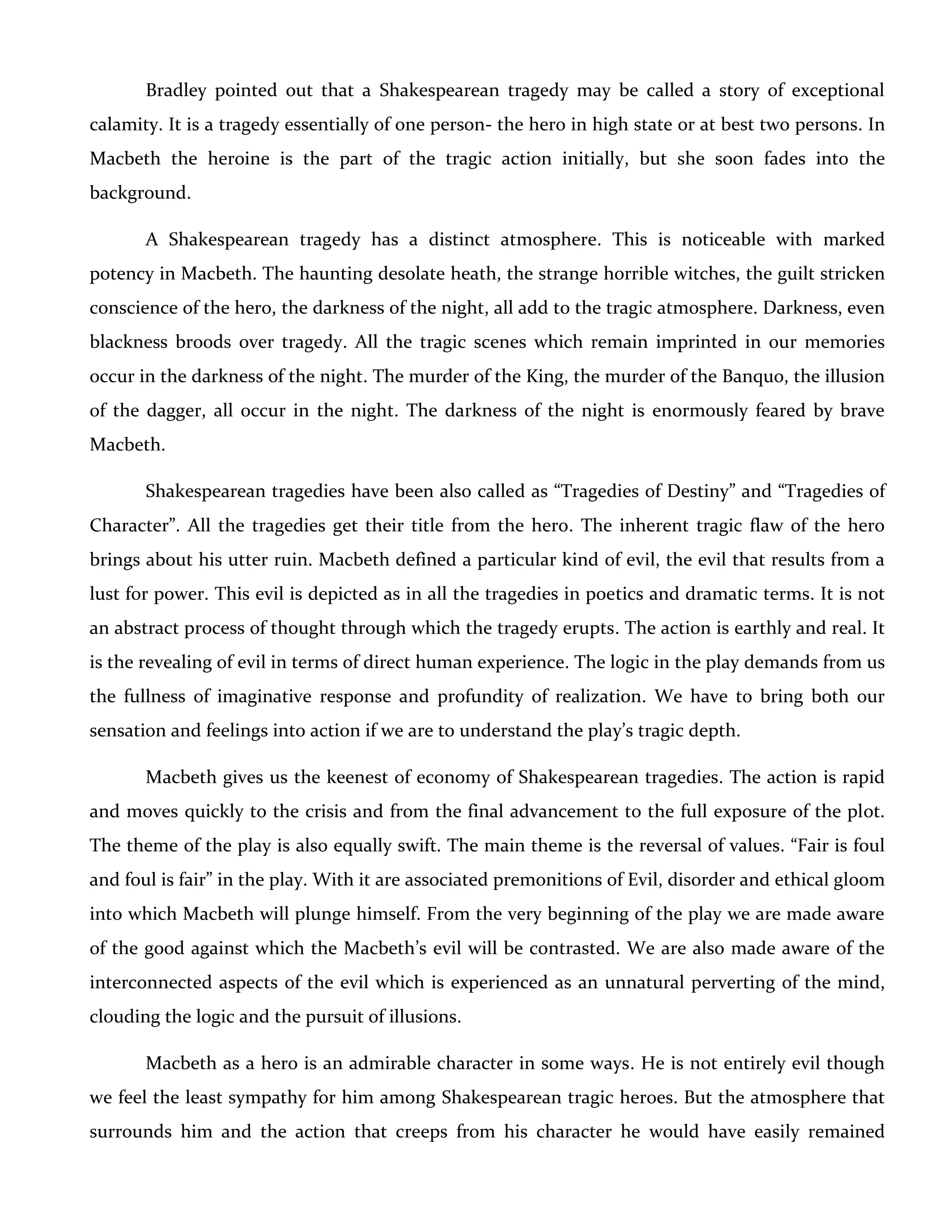 Macbeth as shakespearean tragedy | PDF