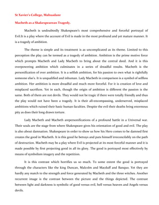 Macbeth as shakespearean tragedy | PDF
