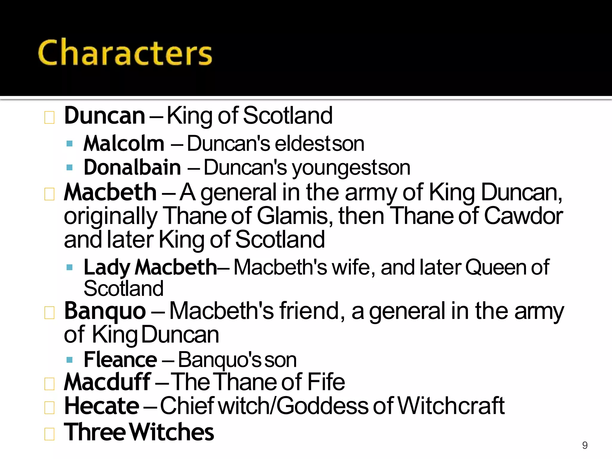 Macbeth by William Shakespeare presented by Monir Hossen | PPT