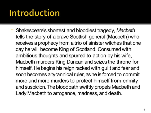 Macbeth by William Shakespeare presented by Monir Hossen | PPT