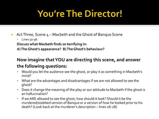 Macbeth Act Three - CAP Lesson | PPTX