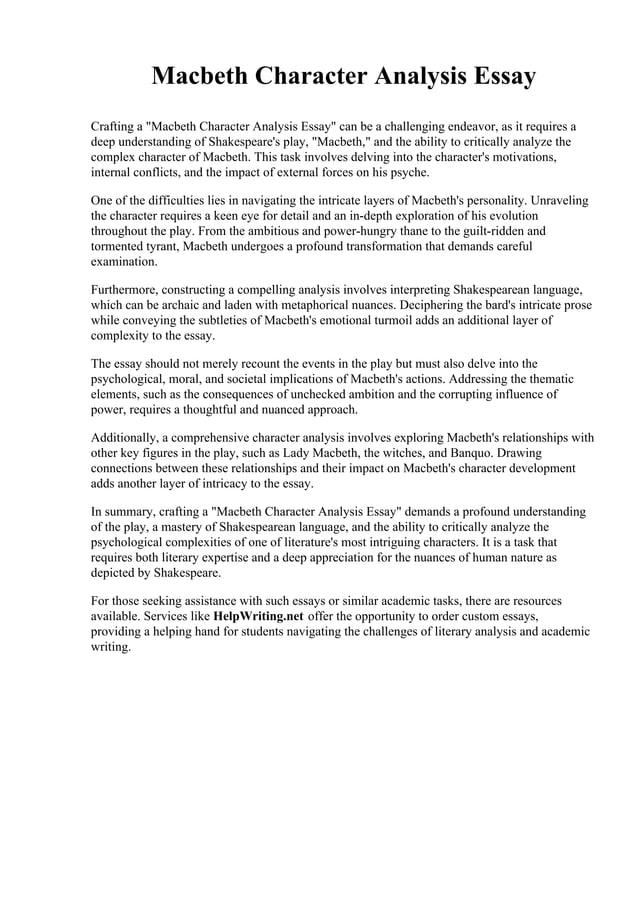 Macbeth Character Analysis Essay.pdf