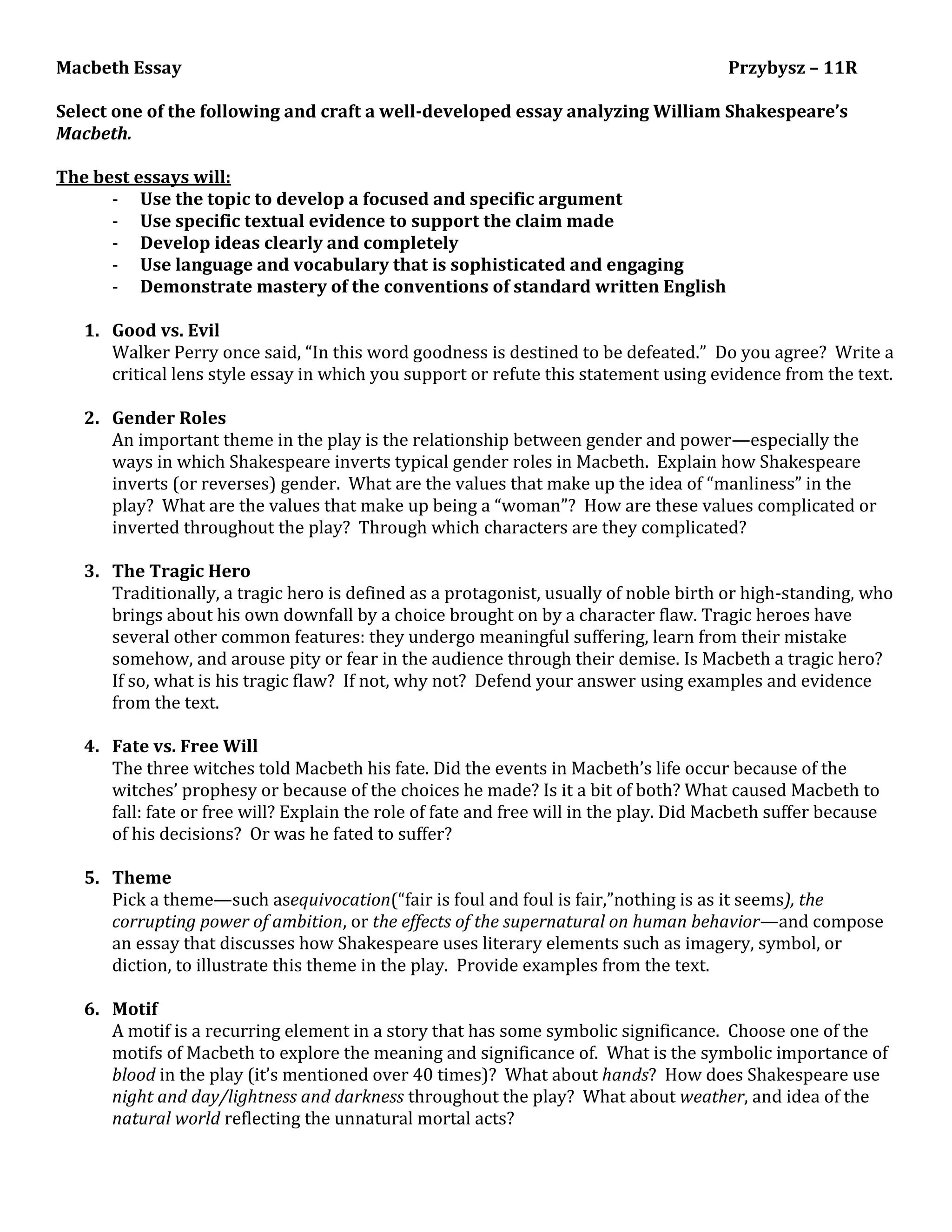 Macbeth essay | DOCX