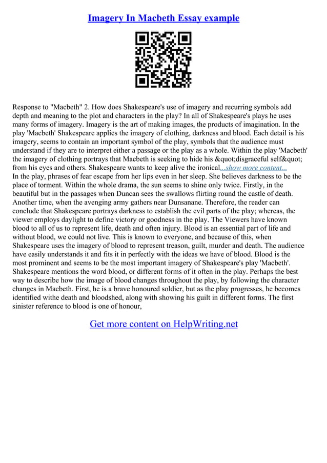 Macbeth Essay Introduction | PDF