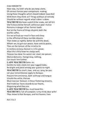 Macbeth Extracts for revision | PDF