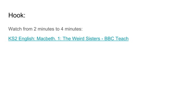 Macbeth Introduction for KS2 inc video links | PPT