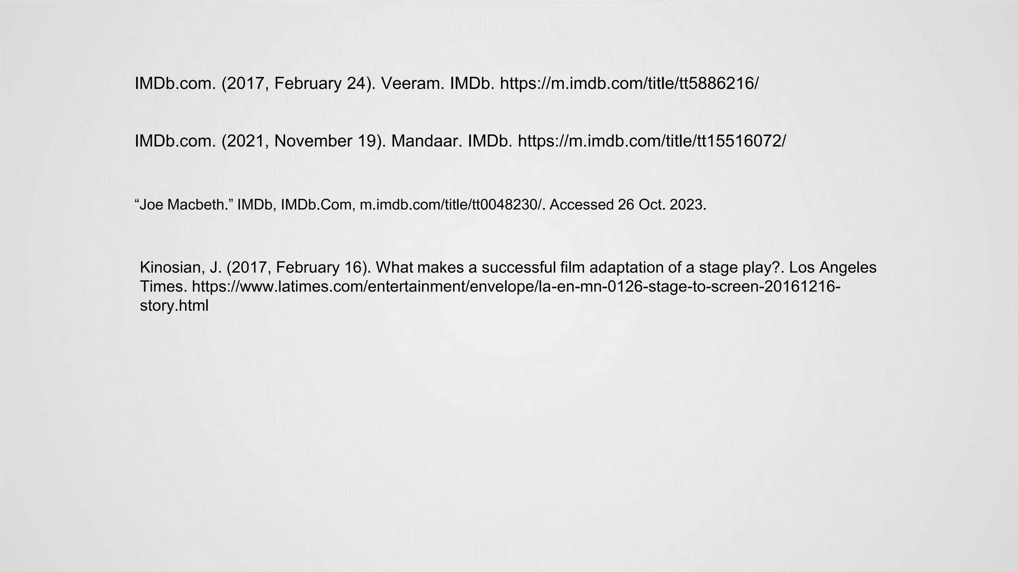 "Macbeth on screen" adaptation of "Macbeth play" | PPT