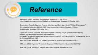 "Macbeth on screen" adaptation of "Macbeth play" | PPT