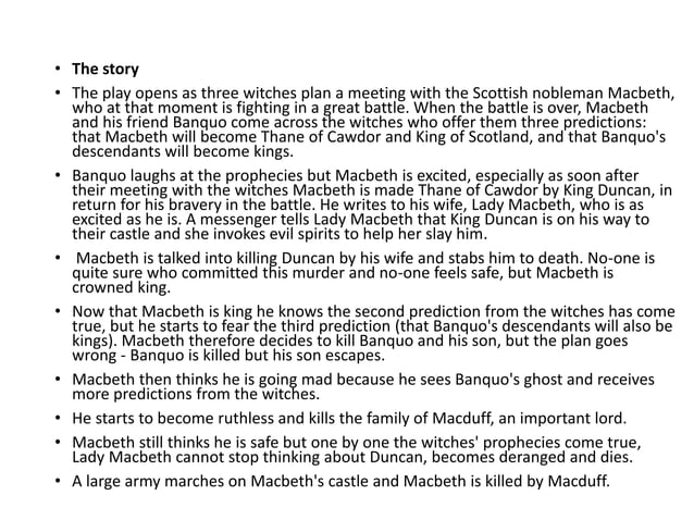 Macbeth Overview ppt | PPTX