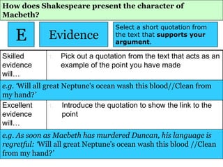 Macbeth PEE+ example | PPTX
