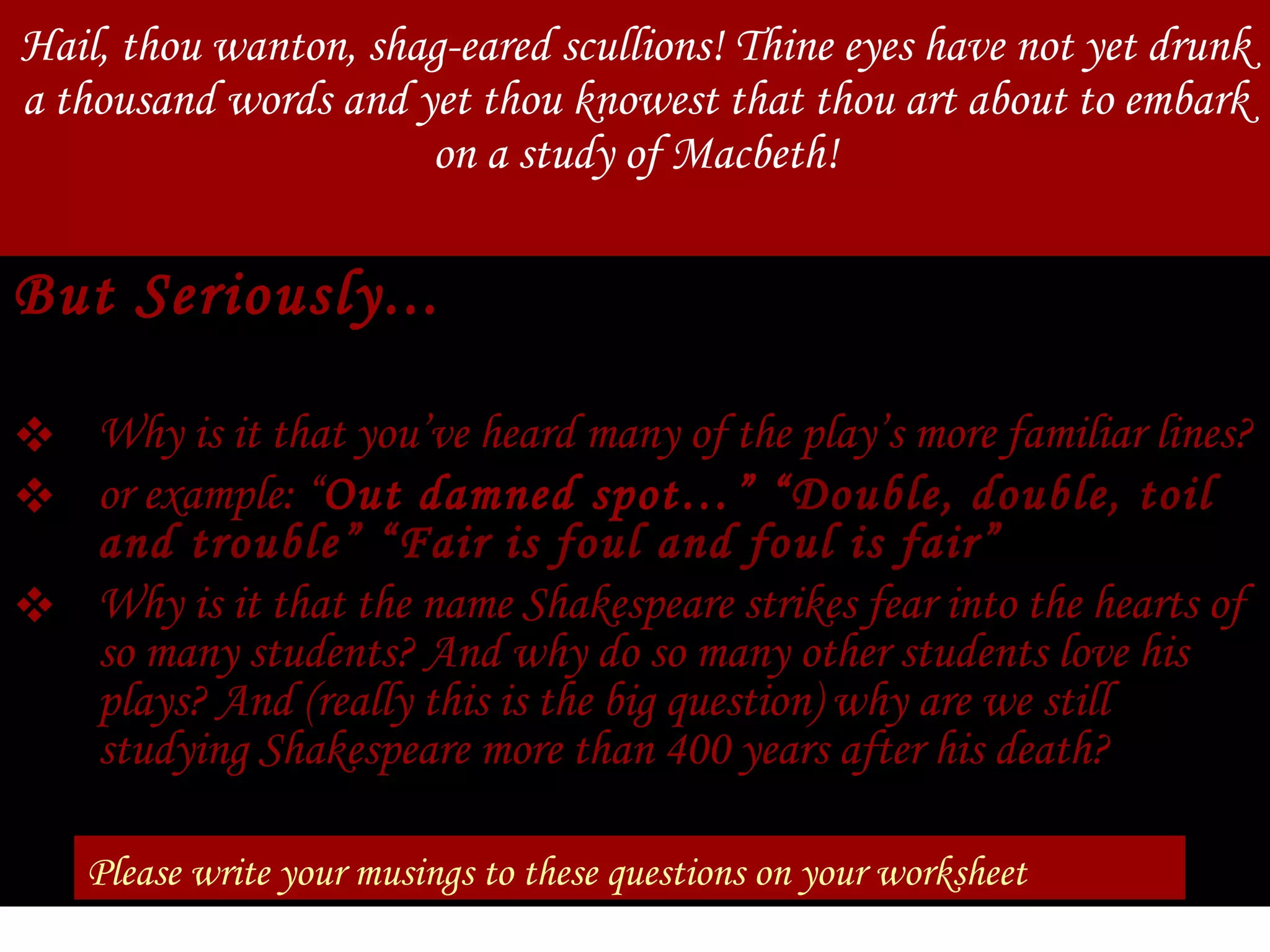 Macbeth Power Point | PPT