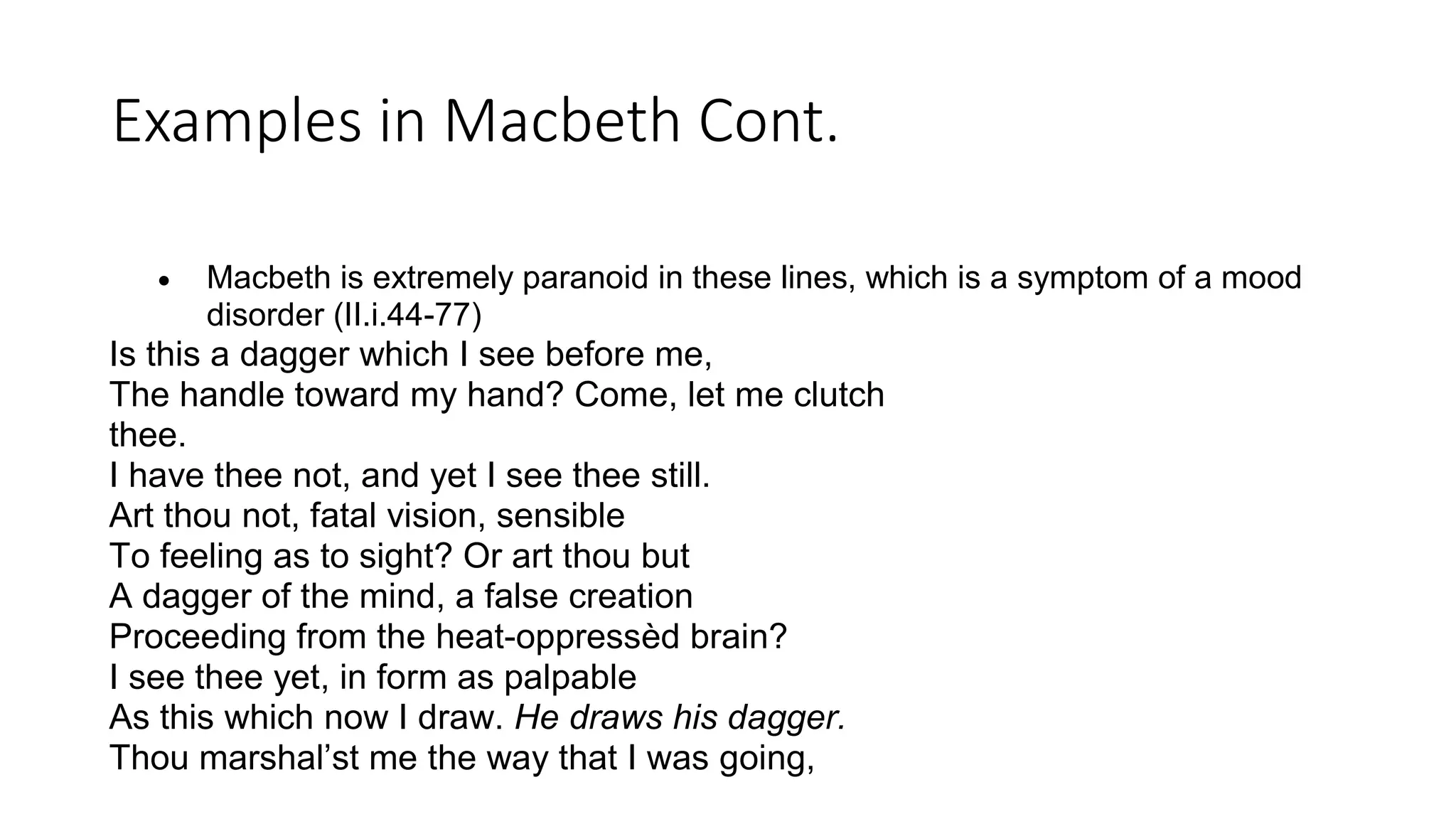 Macbeth psychological profiling- mood disorders | PPTX | Mental Health ...
