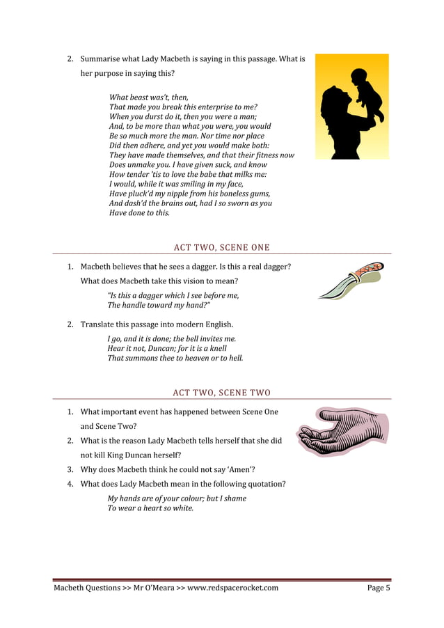 Macbeth Comprehension Questions | DOCX