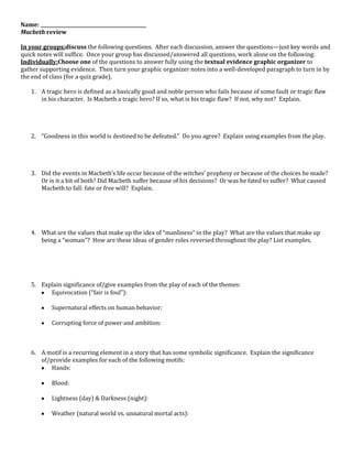 Macbeth review | PDF