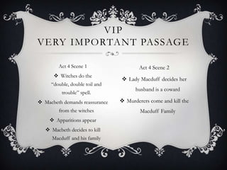 Macbeth review act 4 | PPTX