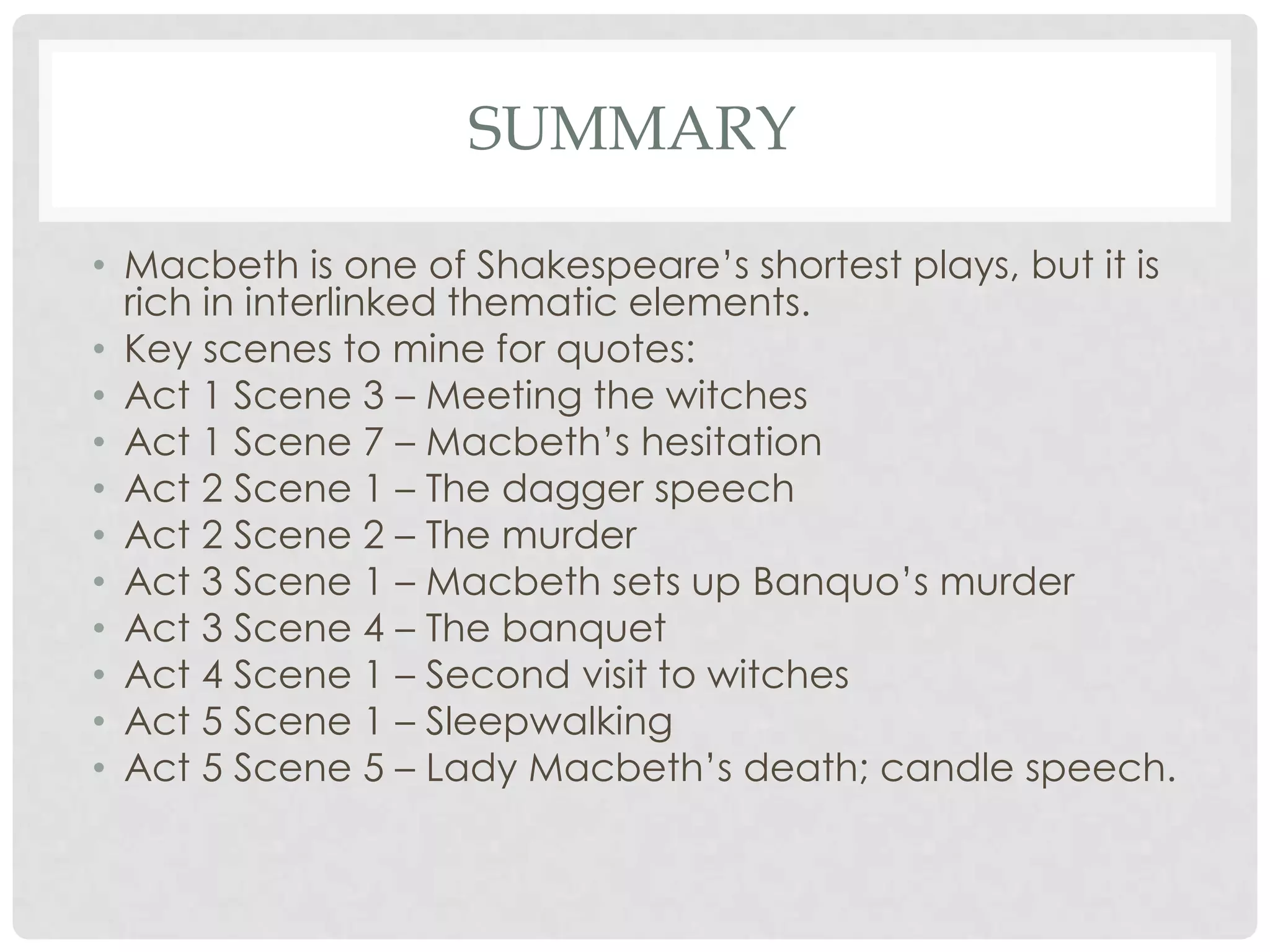Macbeth revision | PPTX