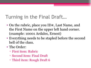 Macbeth Rough Draft 6 | PPT | Books and Literature