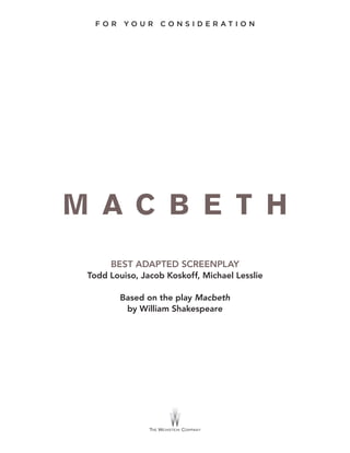 Macbeth Script Annotated Compressed Part 1 | PDF