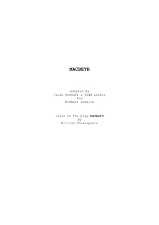 Macbeth Script Annotated Compressed Part 1 | PDF