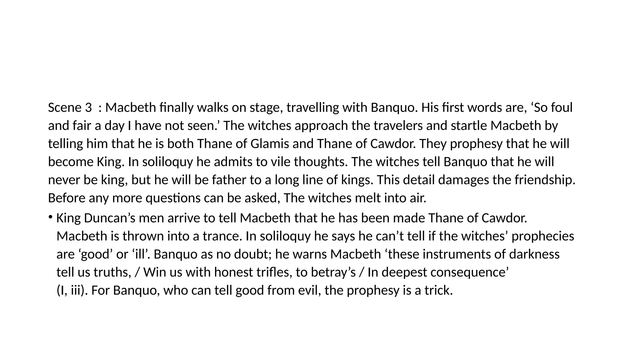 A Summary of Shakespeare's play Macbeth1 | PPTX