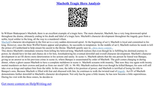Macbeth Tragic Hero Analysis | PPT