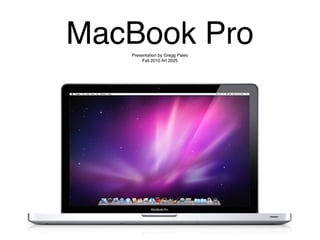MacBook Pro Design Presentation | PPT
