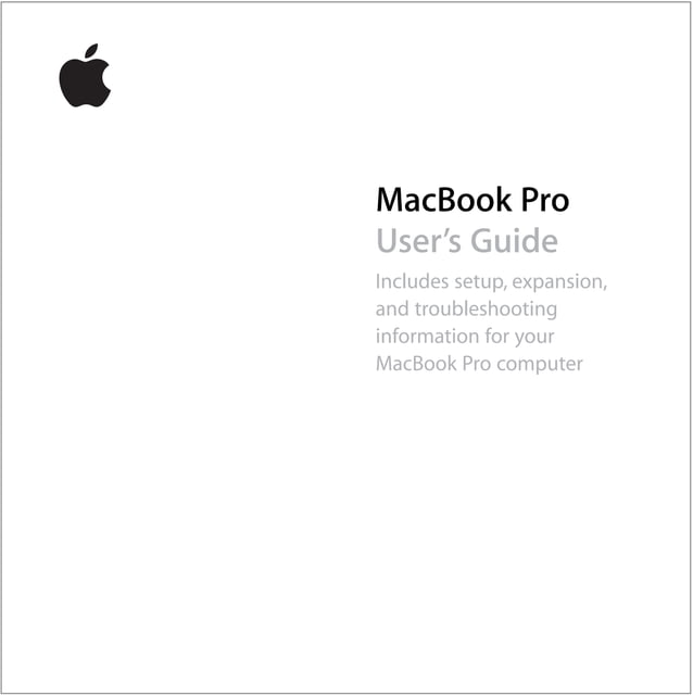 Macbook pro users_guide | PDF