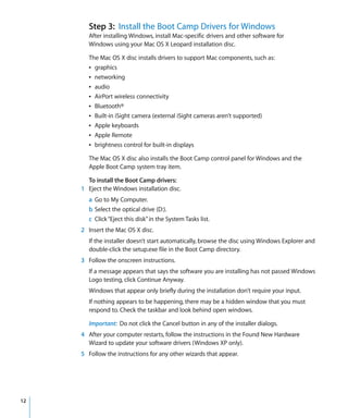 Mac boot camp install-setup | PDF | Operating Systems | Computer ...