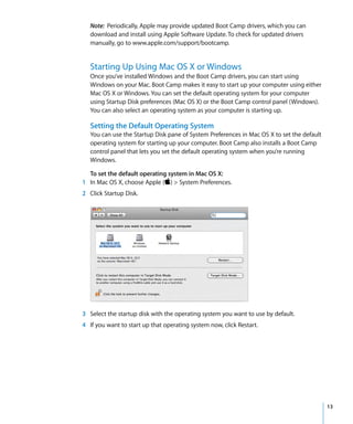 Mac boot camp install-setup | PDF | Operating Systems | Computer ...