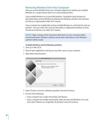Mac boot camp install-setup | PDF | Operating Systems | Computer Software and Applications