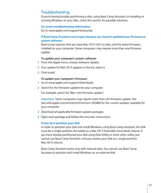 Mac boot camp install-setup | PDF | Operating Systems | Computer Software and Applications