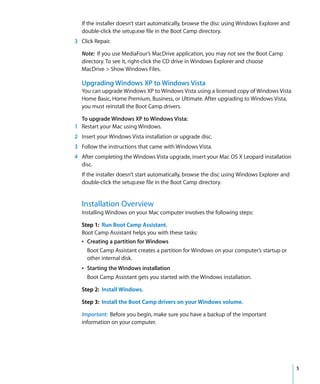 Mac boot camp install-setup | PDF | Operating Systems | Computer ...