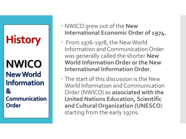 MacBride commission-one voice many nations-NWICO | PPTX | Politics