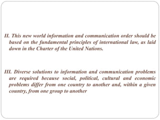 MacBride commission-one voice many nations-NWICO | PPTX | Politics