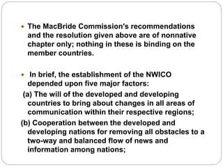 MacBride commission-one voice many nations-NWICO | PPTX | Politics