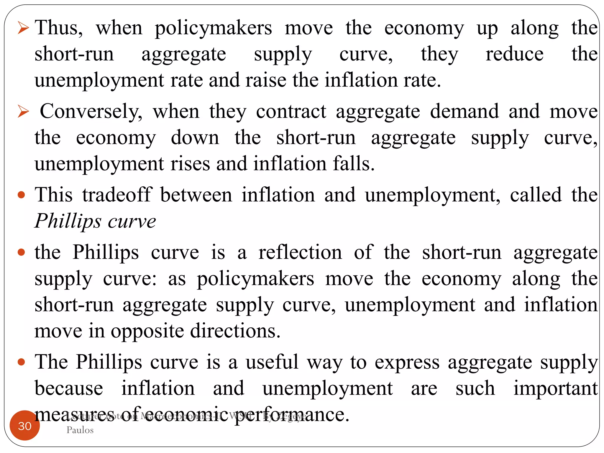 Macro Economics -II Chapter Two AGGREGATE SUPPLY | PDF