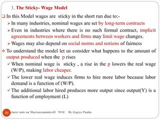 Macro Economics -II Chapter Two AGGREGATE SUPPLY | PDF