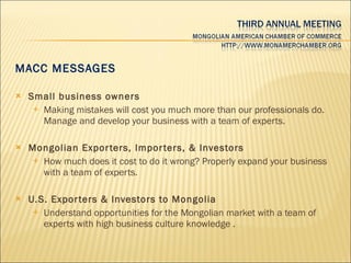 MACC Introduction Aug 2009 | PPT