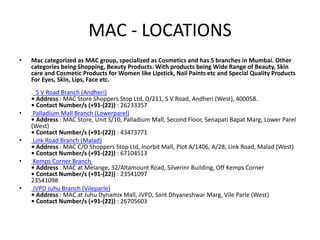 Mac cosmetics slide show | PPTX