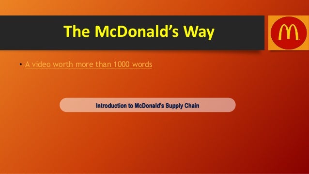 McDonald's supply chain