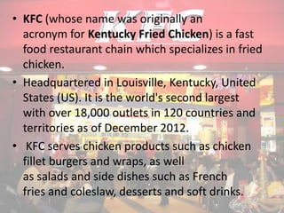 Mc.Donald vs kfc STATISTICS survey | PPT