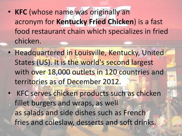 Macd vs kfc statistical analysis | PPT