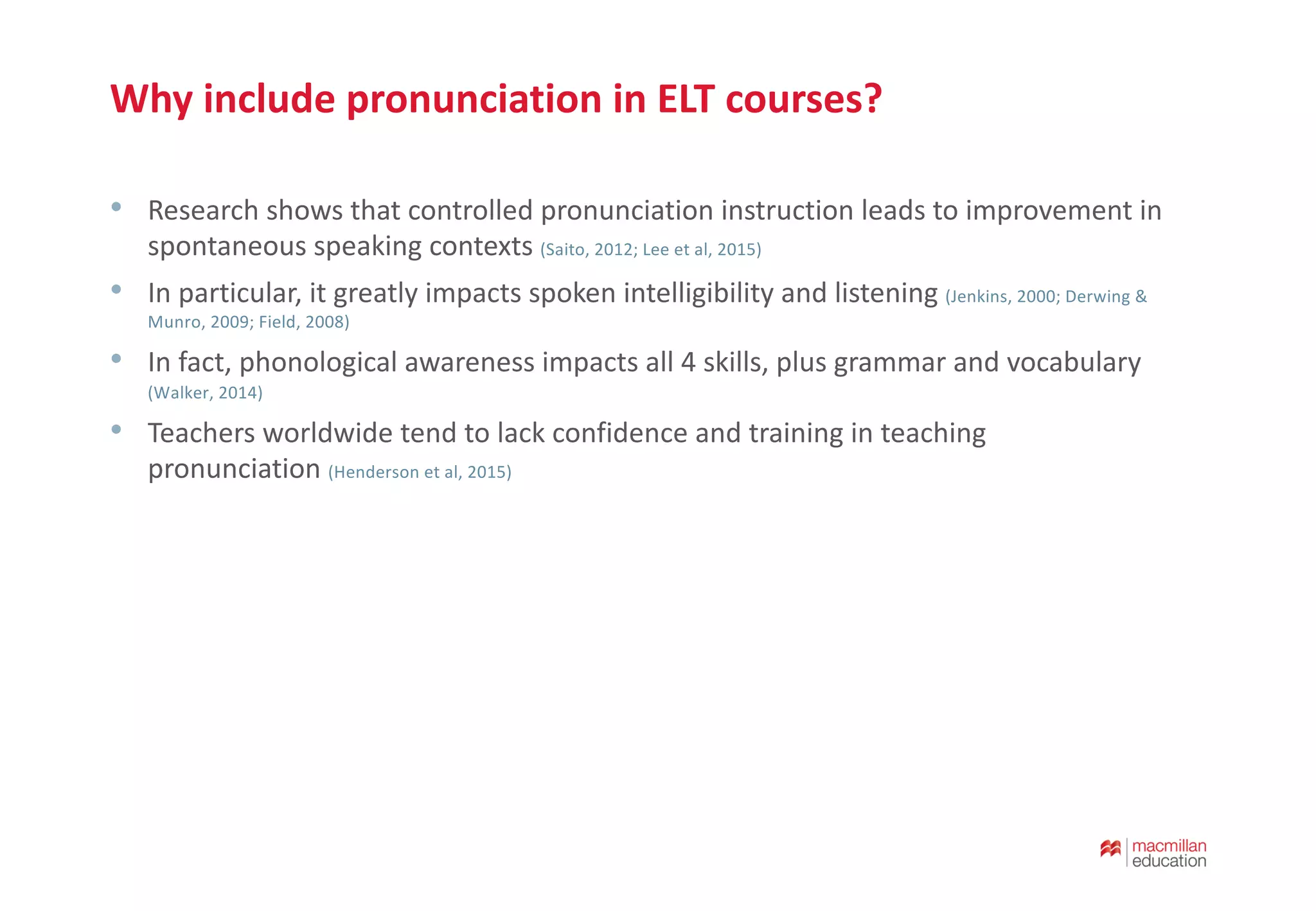 Teaching English pronunciation for the real world | PPT