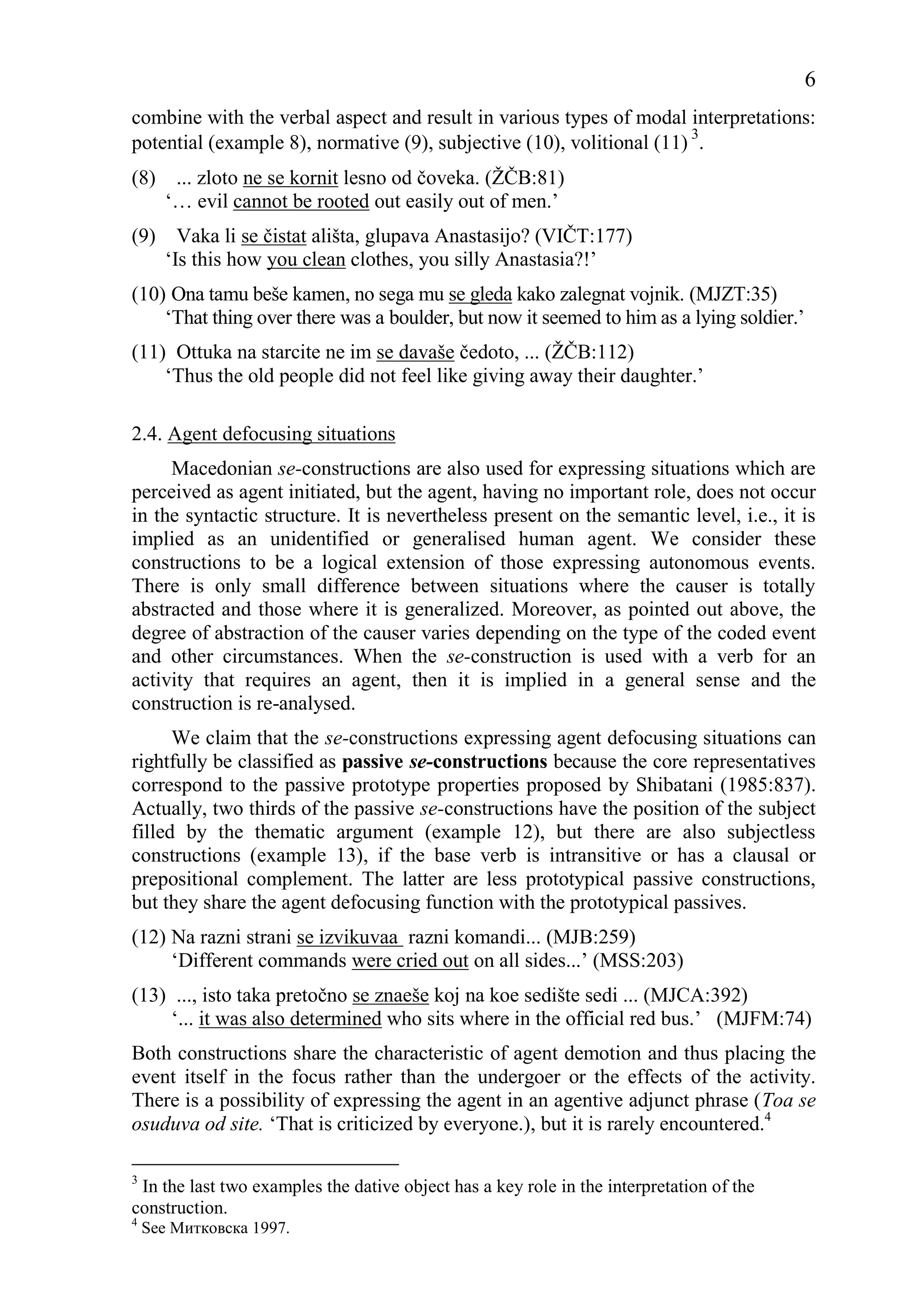 Macedonian se constructions and their equivalents in english | PDF