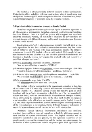 Macedonian se constructions and their equivalents in english | PDF