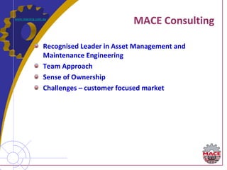 Mace Introduction | PPTX | Management Consulting Industry | Industries