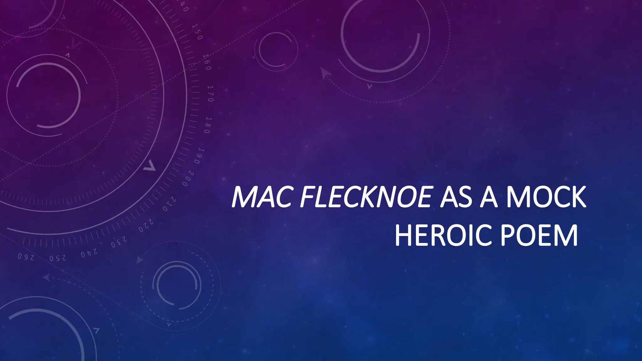 Mac Flecknoe by John Dryden as a mock heroic poem.pptx
