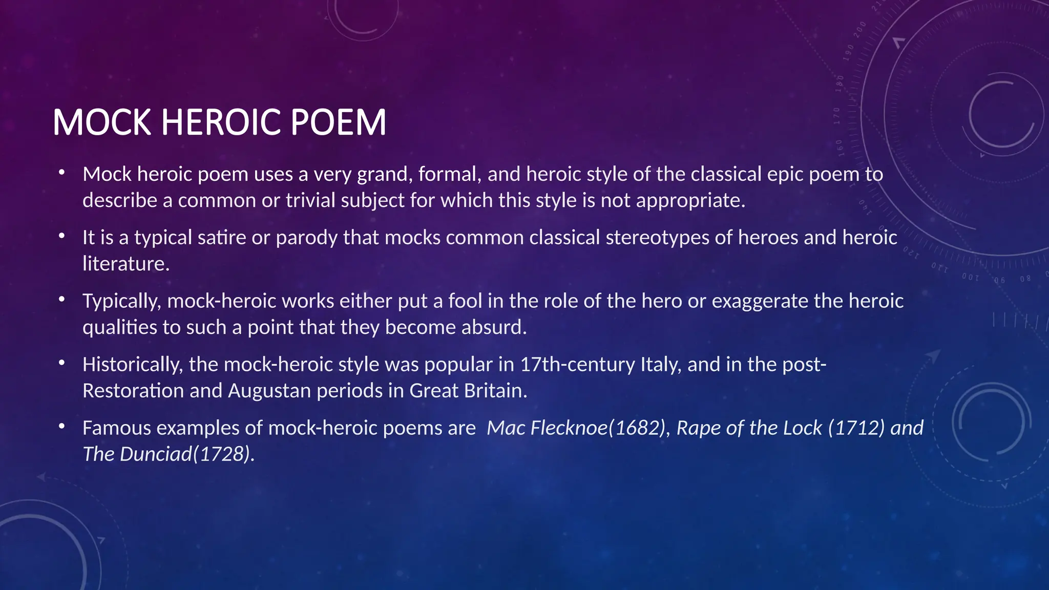 Mac Flecknoe by John Dryden as a mock heroic poem.pptx