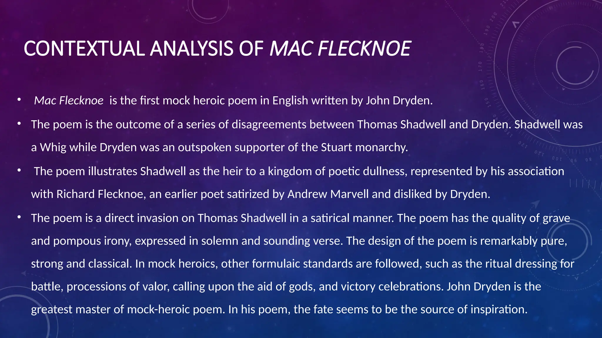 Mac Flecknoe by John Dryden as a mock heroic poem.pptx