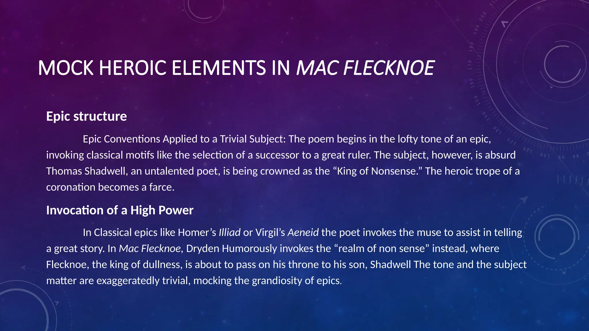 Mac Flecknoe by John Dryden as a mock heroic poem.pptx
